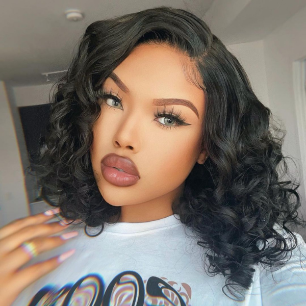 Wig Donna - Double Drawn Bouncy Wavy Compact Frontal Wig 16 ...